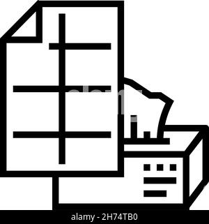 manilla paper line icon vector illustration Stock Vector Image & Art ...