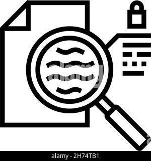 watermarked paper sheet line icon vector illustration Stock Vector ...