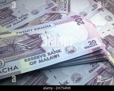 Money of Malawi. Kwacha bills. MWK banknotes. 50 Nyanja. Business ...