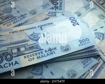 Money of Malawi. Kwacha bills. MWK banknotes. 20 Nyanja. Business ...