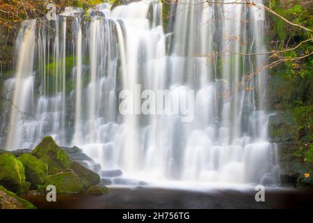 Scale Haw Force Waterfall at Hebden near Grassington, Wharfedale ...
