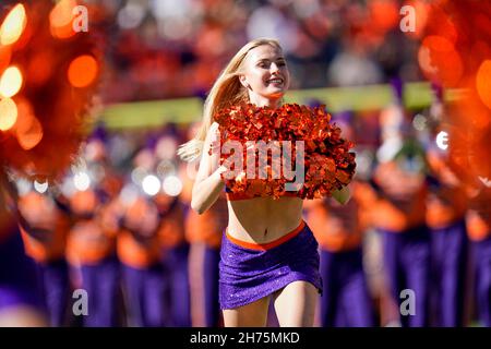 Clemson, South Carolina, USA. 20th Nov, 2021. Clemson Tigers running ...