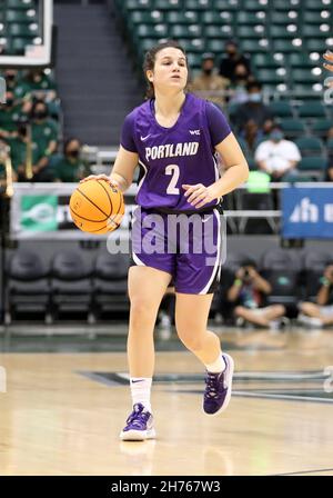 November 19, 2021 - Portland Pilots forward Alex Fowler #12 and ...