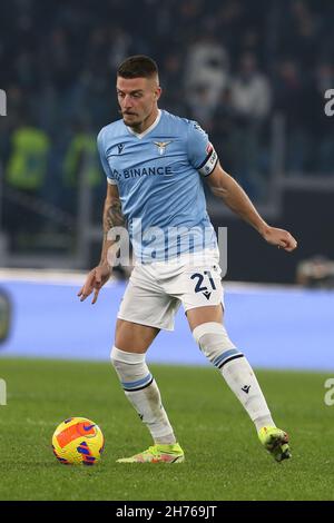 Olimpico Stadium, Rome, Italy - LazioÕs fans wave a flag before kick ...