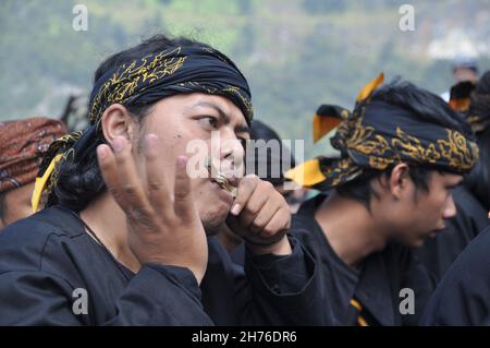 Bandung, Indonesia - June 24, 2012 : Sundanese musician playing ...