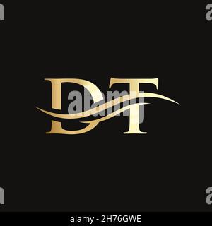 Creative DT letter with luxury concept. Modern DT Logo Design for ...