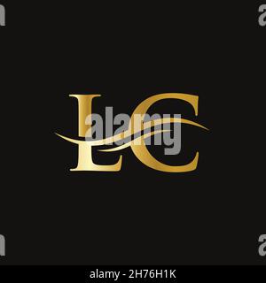 LC Letter Initial with Royal Template.elegant with crown logo vector ...