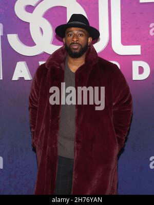 Jeremy Rivers attends the 2021 SOUL TRAIN AWARDS arrivals red carpet at ...