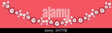 Illustration on a sheet of 4x1 format - ribbon, banner - stylized ...