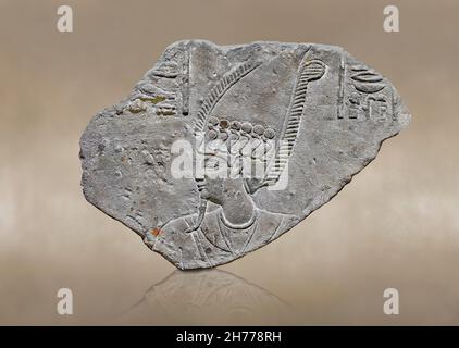 Ptolemaic Egyptian relief panel of Osiris, ist cent BC, Coptos. Museum ...