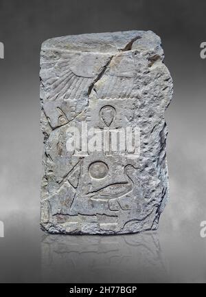 Ancient Egyptian fhieroglyphic from the lintel of the temple of ...