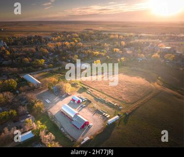 Buildings In A Small Town, Saskatchewan Stock Photo - Alamy