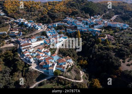 municipalities of the Genal valley, Júzcar in the province of Malaga ...