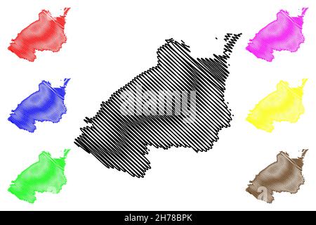 Buxar district (Bihar State, Patna division, Republic of India) map ...