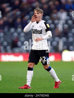 Derby County's Liam Thompson during the Sky Bet Championship match at ...