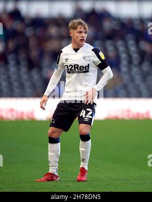 Derby County's Liam Thompson during the Sky Bet Championship match at ...