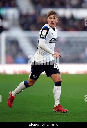 Derby County's Liam Thompson during the Sky Bet Championship match at ...
