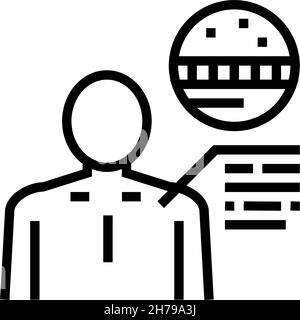 pale or yellowish skin line icon vector illustration Stock Vector Image ...