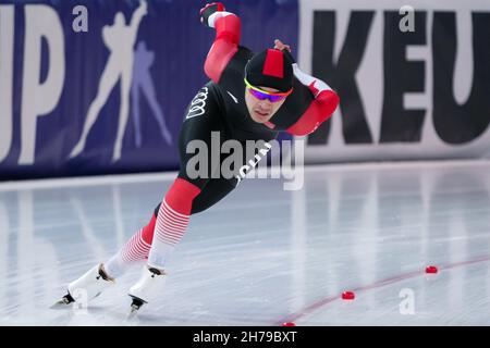 STAVANGER, NORWAY - NOVEMBER 21: Zhingyan Ning of China competing on ...