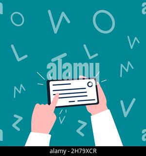 Illustration Of A Hand Holding Important Identification Card Softly Pointing To It. Palm Line ...