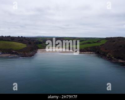 Porthluney beach near caerhays Cornwall England uk Stock Photo - Alamy
