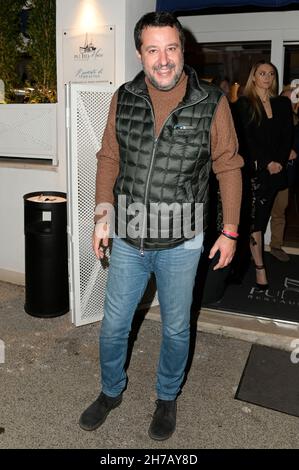 Matteo Salvini attends the inauguration of the new Covid-19 Vaccination ...