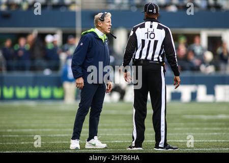 NFL line judge Julian Mapp (10) with the NFL's "Inspire Change" logo on ...