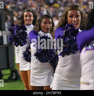 LSU Tiger Girls dance team performs during the game between the ULM ...
