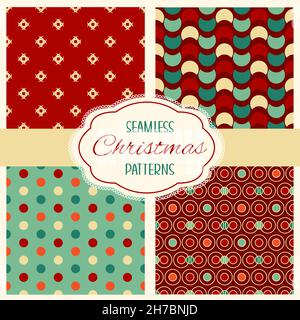 Christmas pattern / web background collection with snowman, gingerbread ...