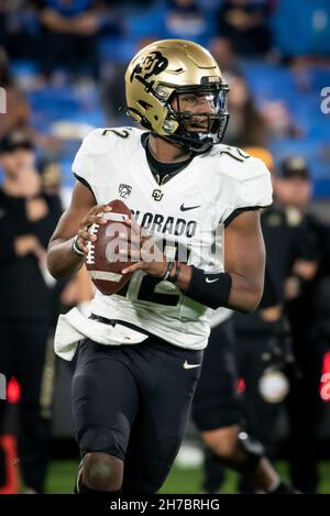 Colorado quarterback Brendon Lewis (12) in the first half of an NCAA ...