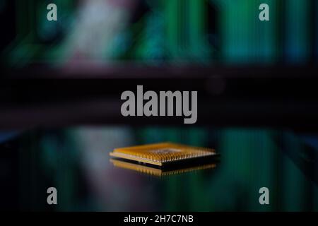 Computer micro chipset. A chipset is a set of electronic component that ...