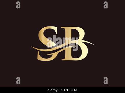 SB Letter Royal Luxury Logo template in vector art for luxurious ...
