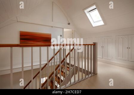 First floor landing in interior of Lissan House home of Hazel Dolling ...