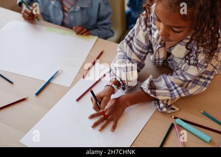High angle portrait of loving father taking selfie photo with cute ...