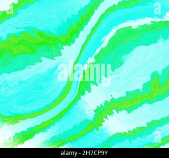 Marble blue and green abstract background in sea summer style. Liquid ...