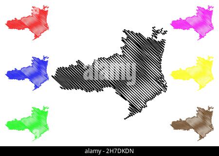 Cuddalore district (Tamil Nadu State, Republic of India) map vector ...