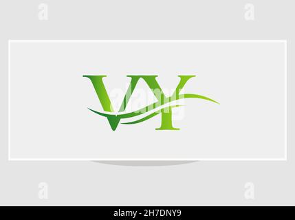 Swoosh Letter VY Logo Design for business and company identity. Water ...