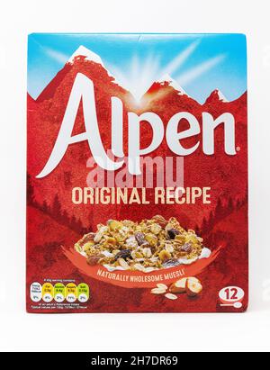 Box of Alpen Muesli Breakfast Cereal Stock Photo - Alamy