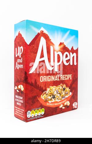Box of Alpen Breakfast Cereal Stock Photo - Alamy