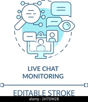 Live chat monitoring concept icon Stock Vector Image & Art - Alamy
