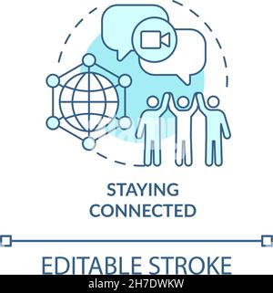 Staying connected concept icon Stock Vector Image & Art - Alamy
