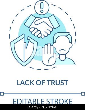 Lack of trust concept icon Stock Vector Image & Art - Alamy