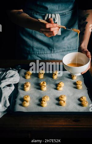 Saffron Cinnamon Buns Stock Photo - Alamy