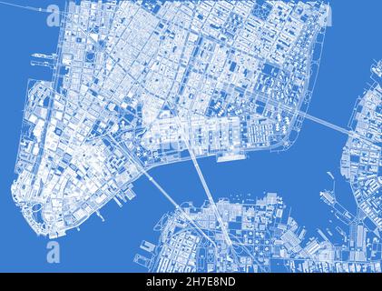 New York City isometric map Stock Photo - Alamy