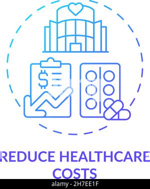 Healthcare costs blue gradient concept icon Stock Vector Image & Art ...