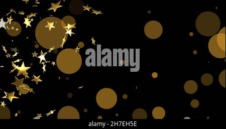 Image of light spots and stars on red background Stock Photo - Alamy