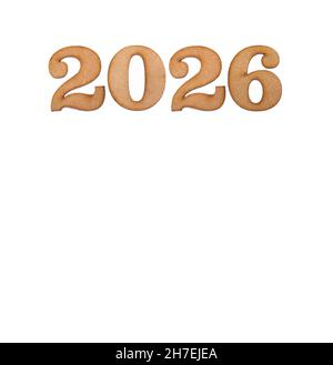 Happy New Year 2026 alphabet letter with Christmas decoration on red ...