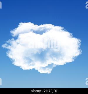 Round cloud of smoke isolated over white background, realistic cloud 3D ...