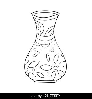 vase outline coloring pages
