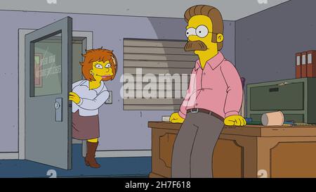 THE SIMPSONS, (from left): Ned Flanders, Homer Simpson, 'Peeping Mom ...
